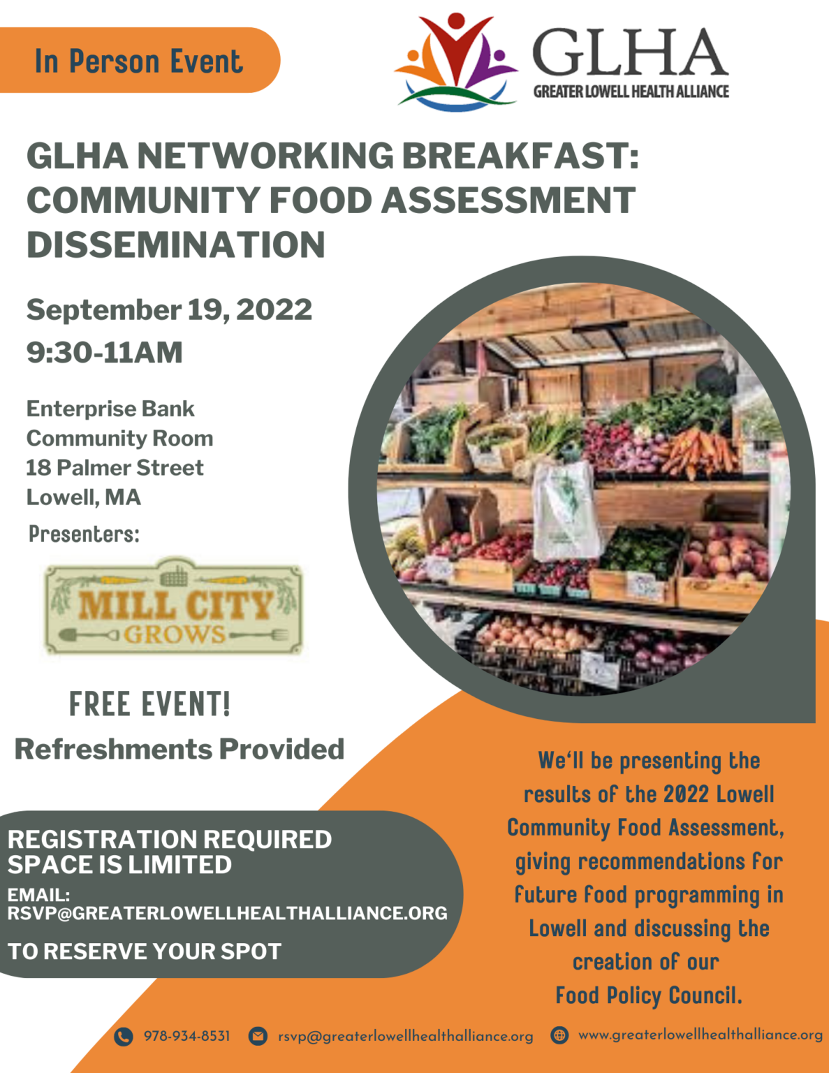 GLHA Networking Breakfast: Community Food Assessment Dissemination ...